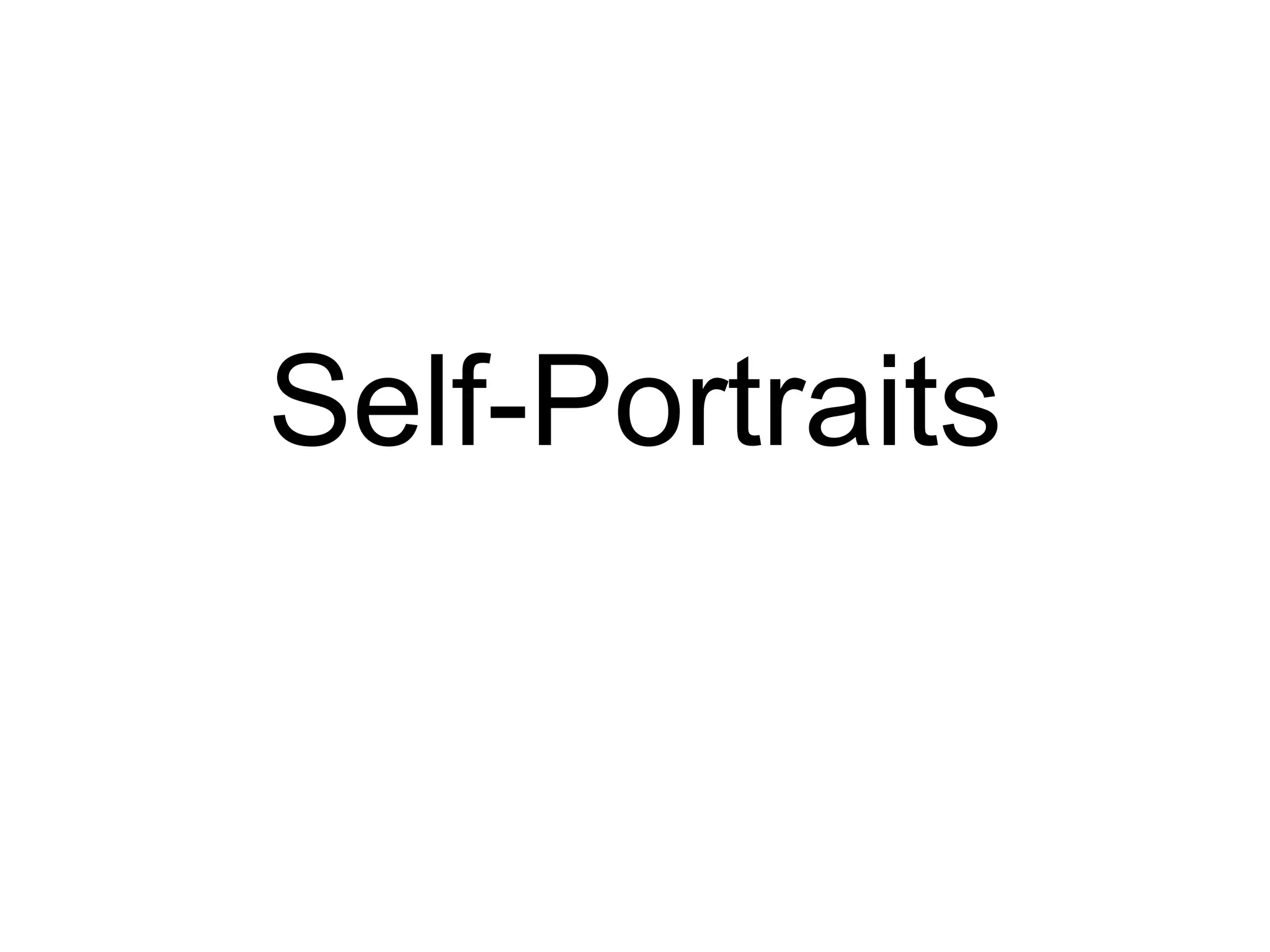 Self Portraits | PPTX