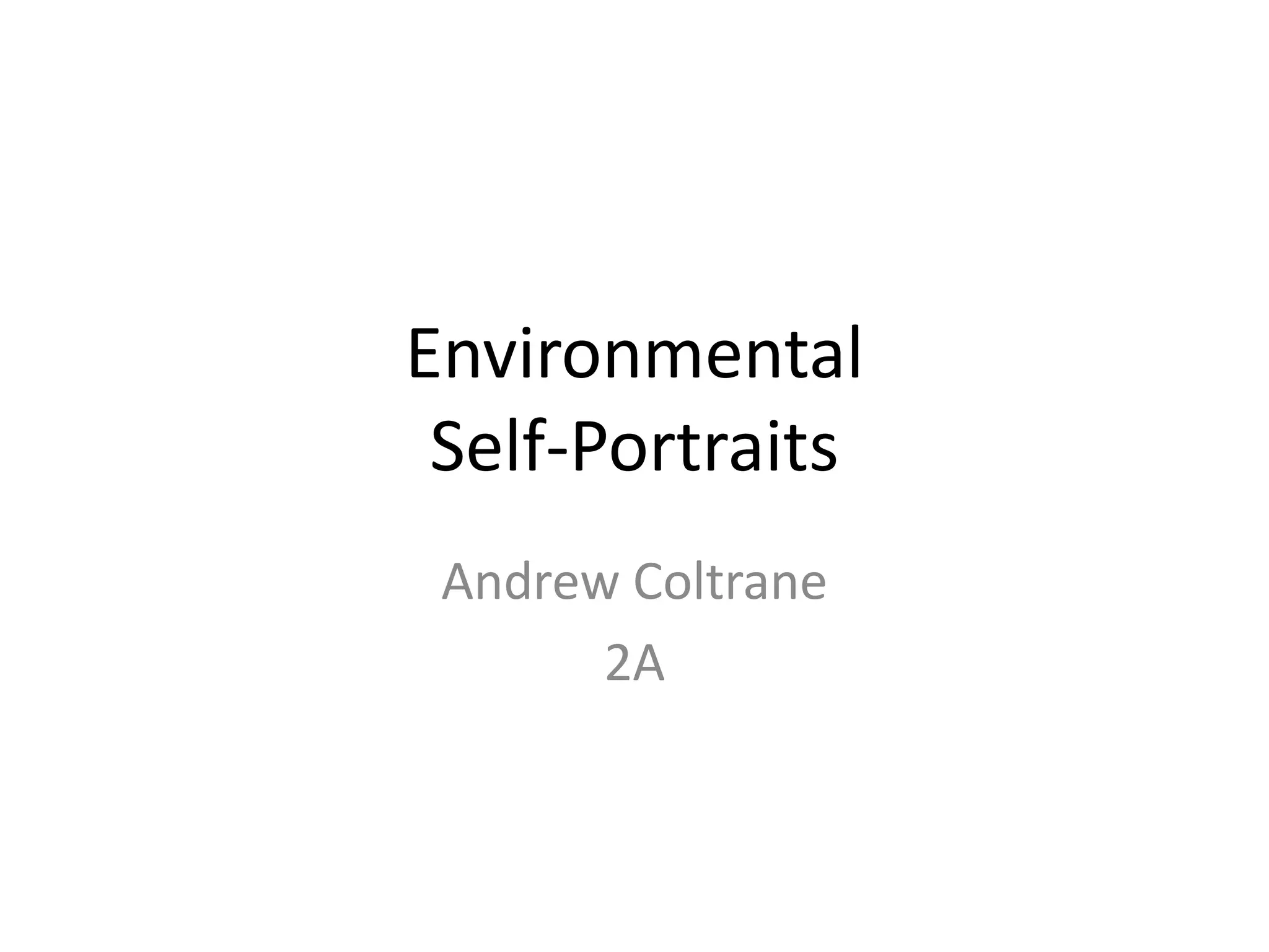 Self portraits | PPT