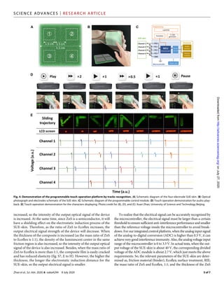 Electronic Skin for Programmable Touch Operation Platform | PDF | Skin ...