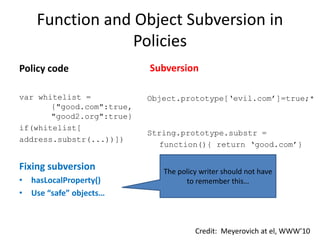 Self-Protecting JavaScript: A Lightweight Approach to Enforcing ...
