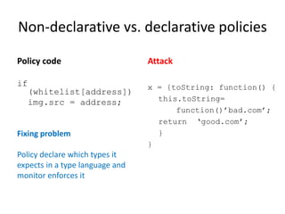 Self-Protecting JavaScript: A Lightweight Approach to Enforcing ...