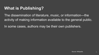 Self publishing explained | PPT