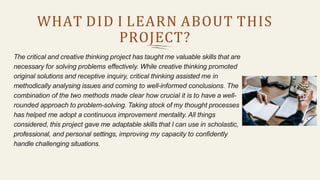 SELF-REFLECTION PORTFOLIO CRITICAL THINKING .pptx