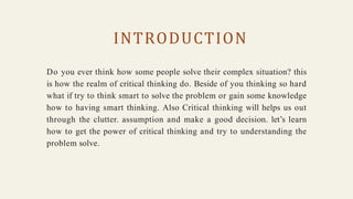 SELF-REFLECTION PORTFOLIO CRITICAL THINKING .pptx