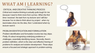 SELF-REFLECTION PORTFOLIO CRITICAL THINKING .pptx