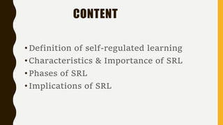 Self regulated learning | PPTX