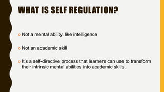 Self regulated learning | PPTX