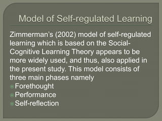 Self regulated learning | PPTX