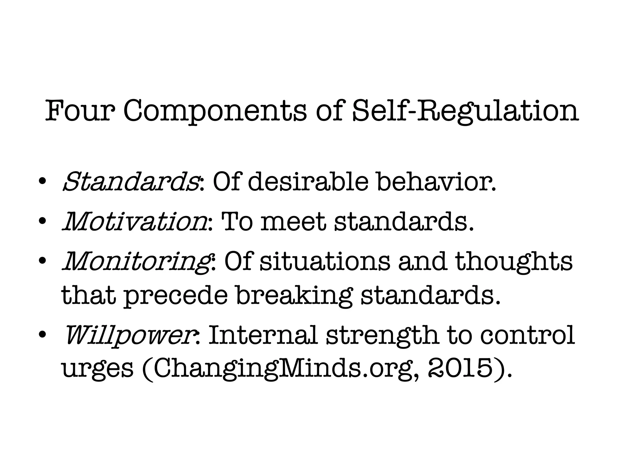Self Regulation | PDF