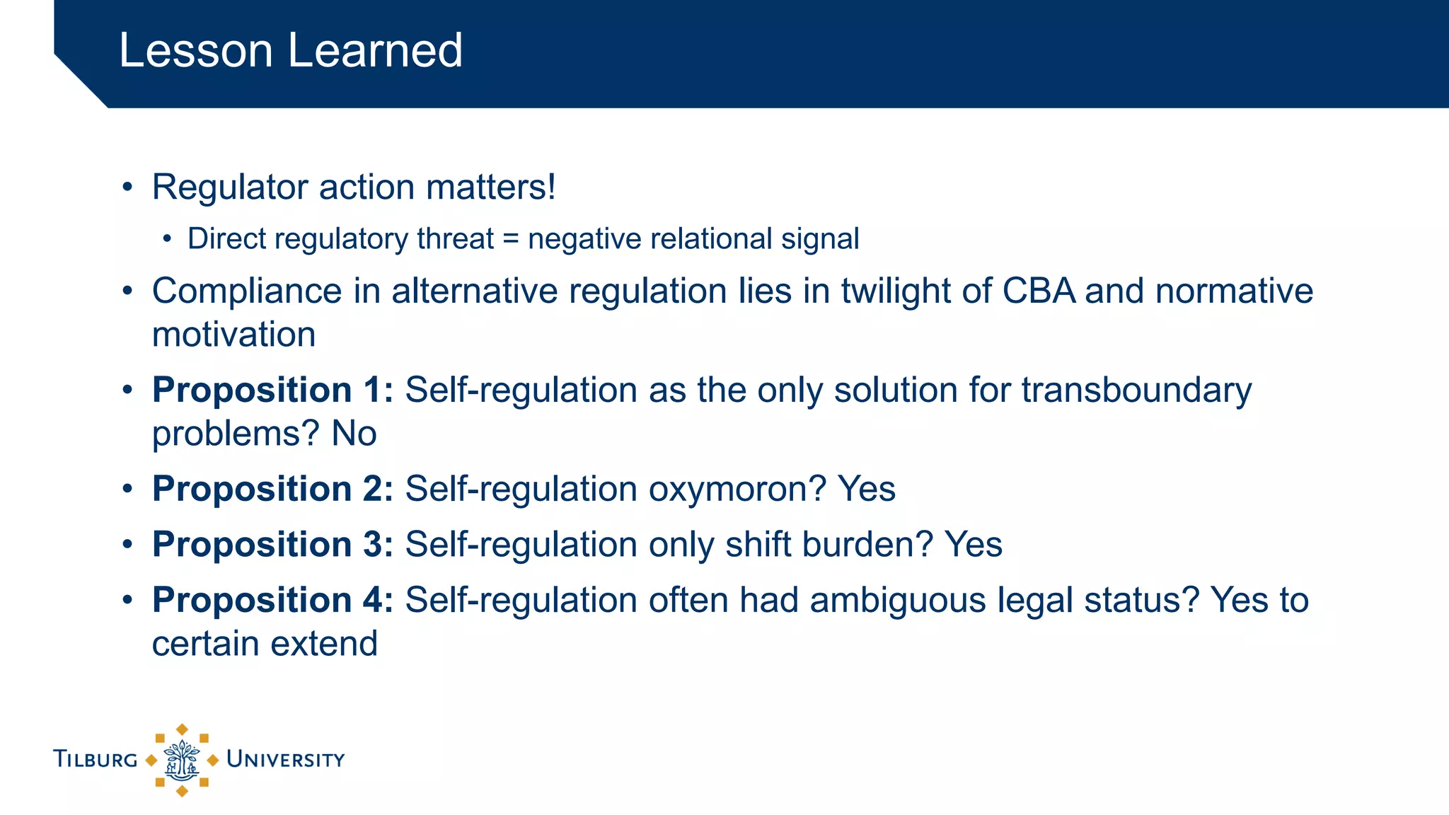 Self Regulation and Responsive Regulation | PDF