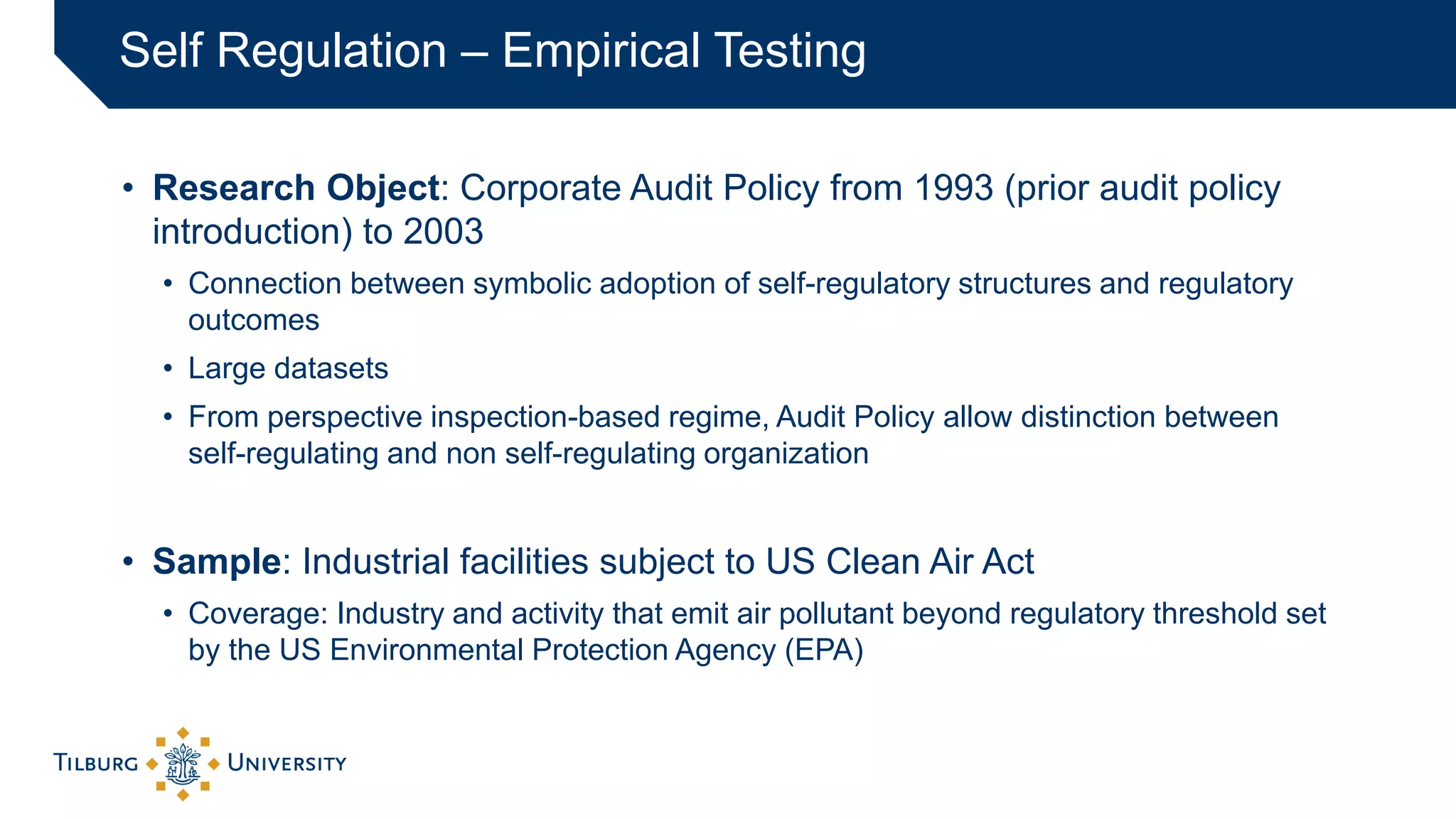 Self Regulation and Responsive Regulation | PDF