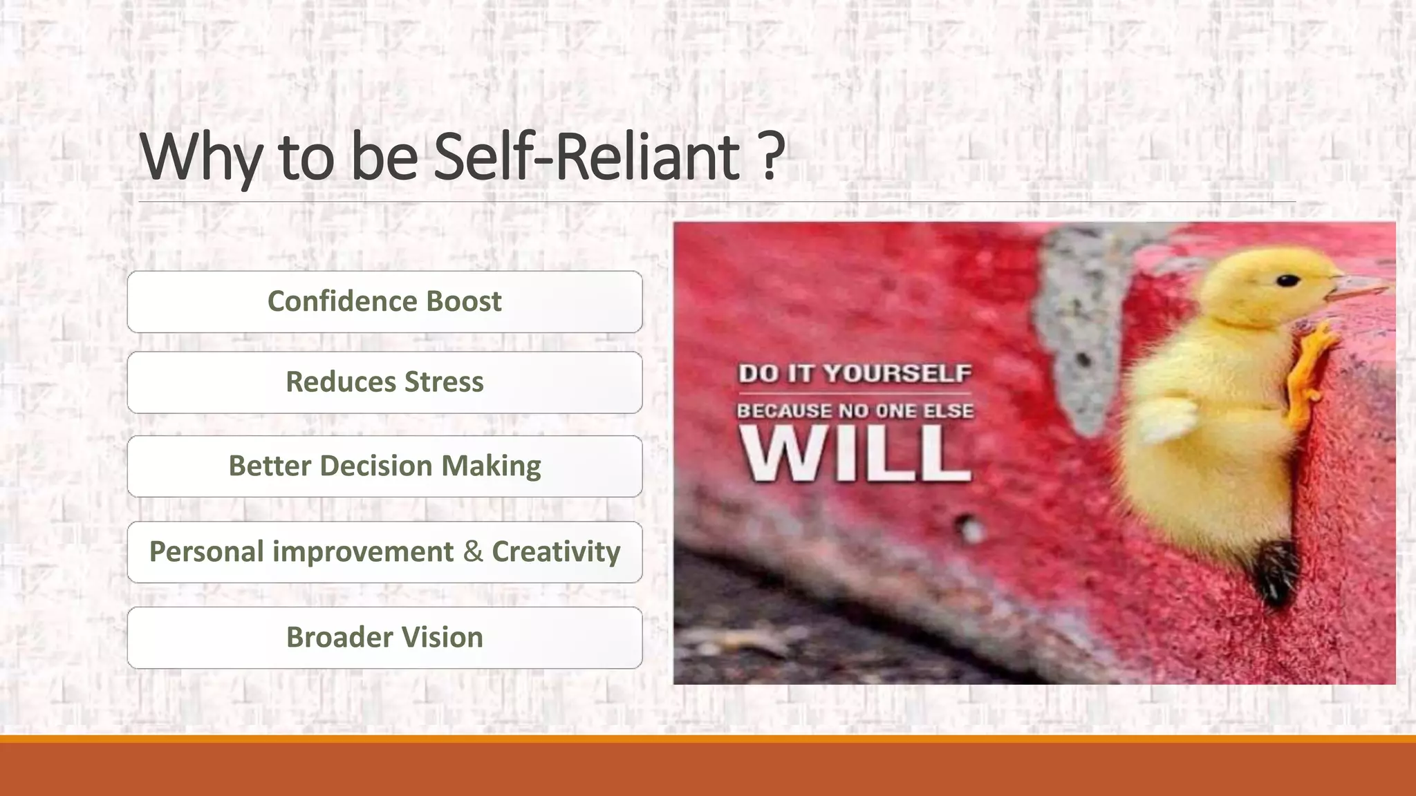 Self reliance | PPTX
