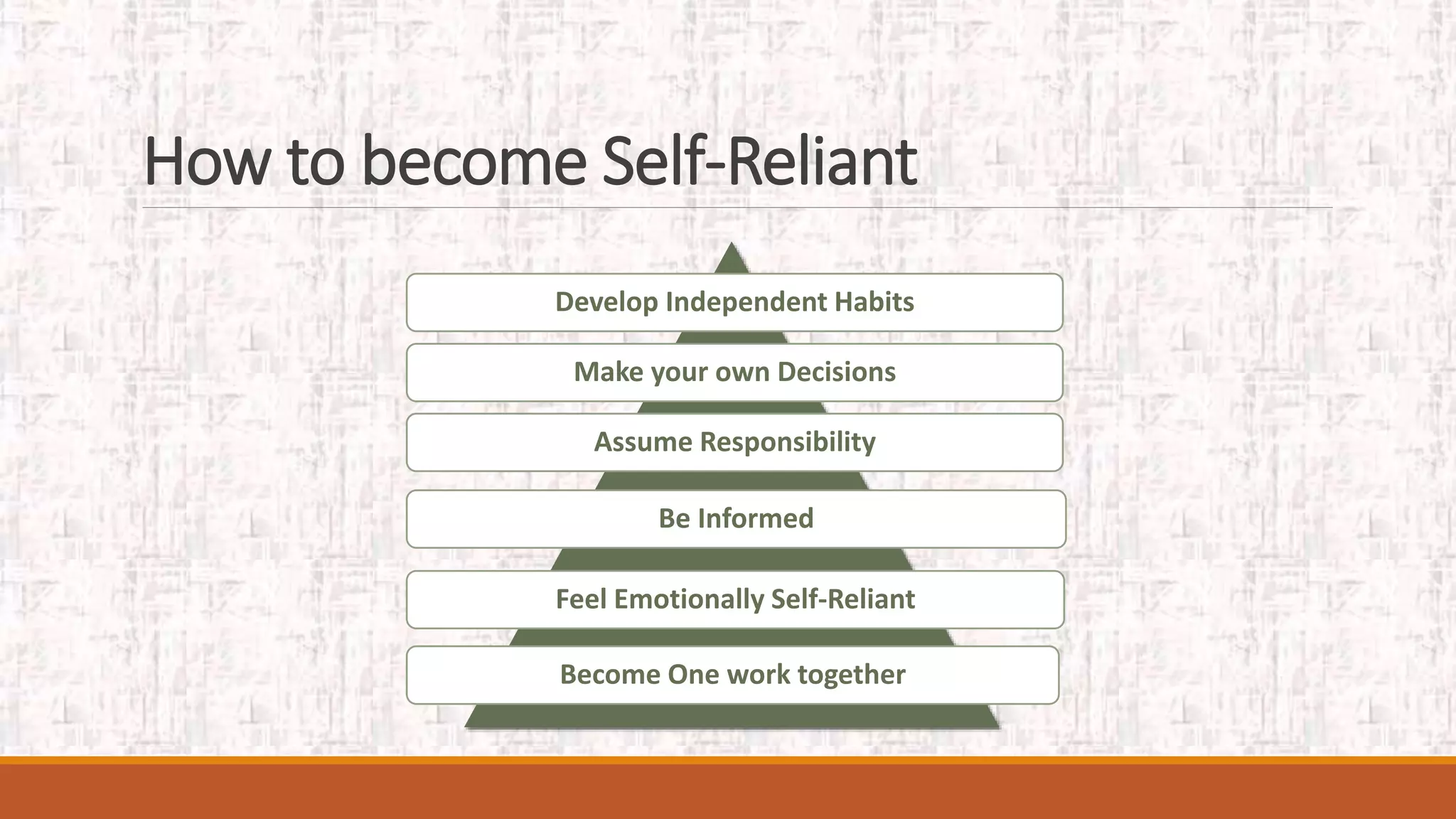 Self reliance | PPTX