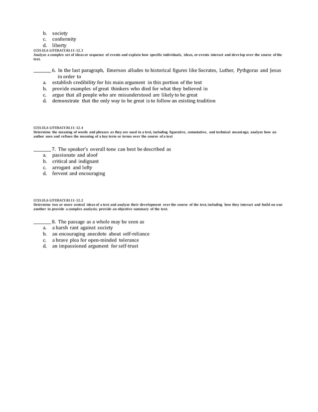 Self reliance questions.docx