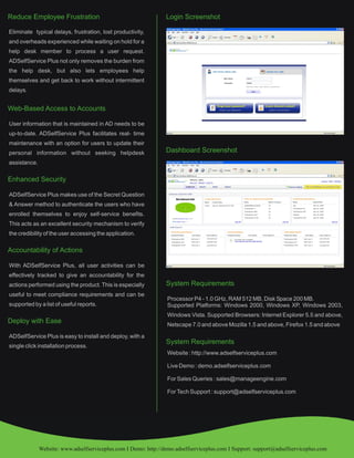 ADSelf Service Password Flyer | PDF