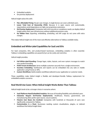 Self-Service Analytics Made Flexible Helical Insight as a Tableau ...