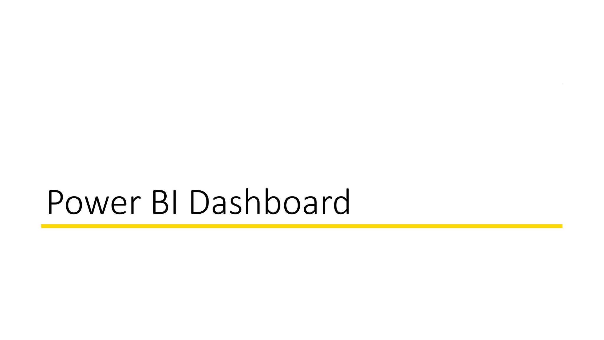 Self-Service Business Intelligence with Power BI | PPTX