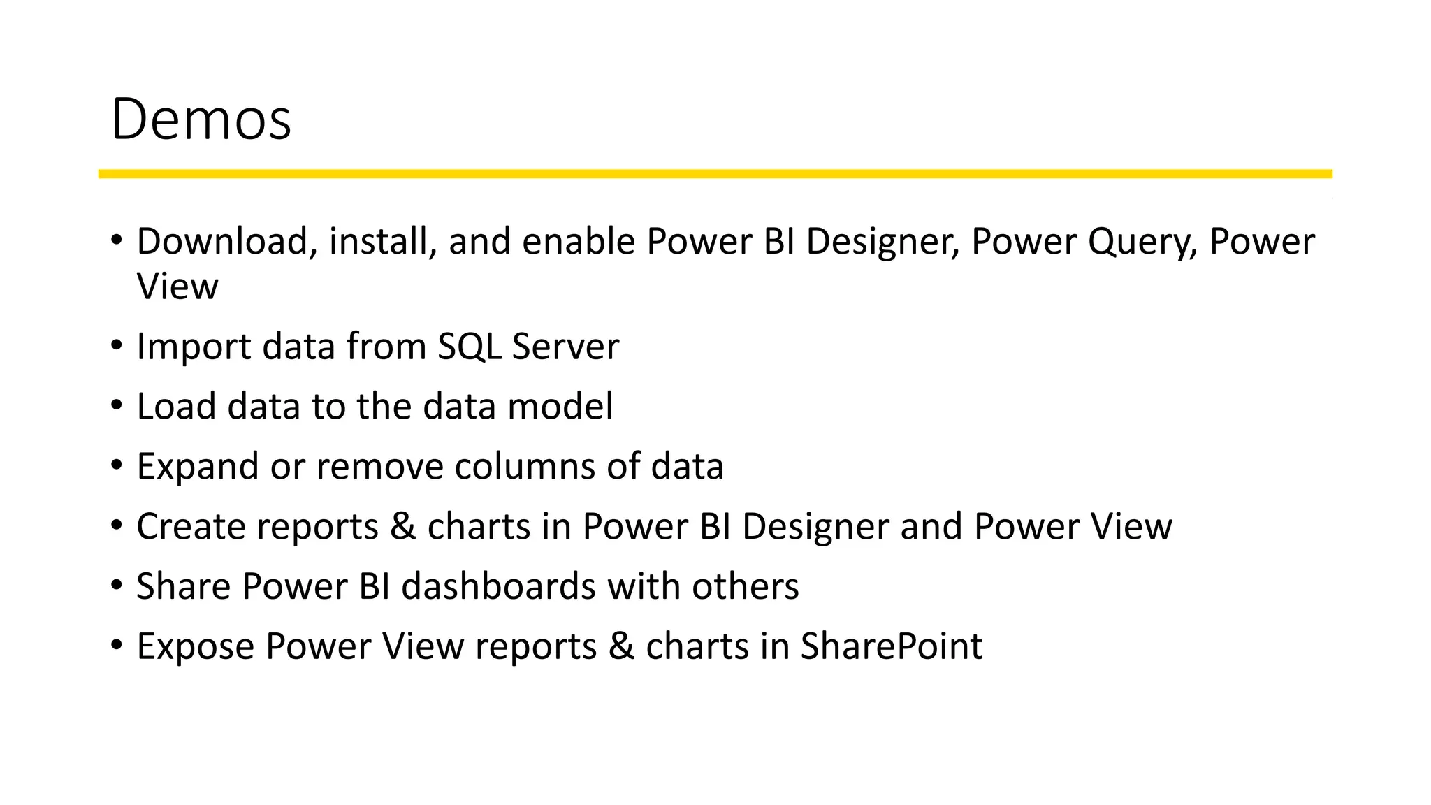 Self-Service Business Intelligence with Power BI | PPTX