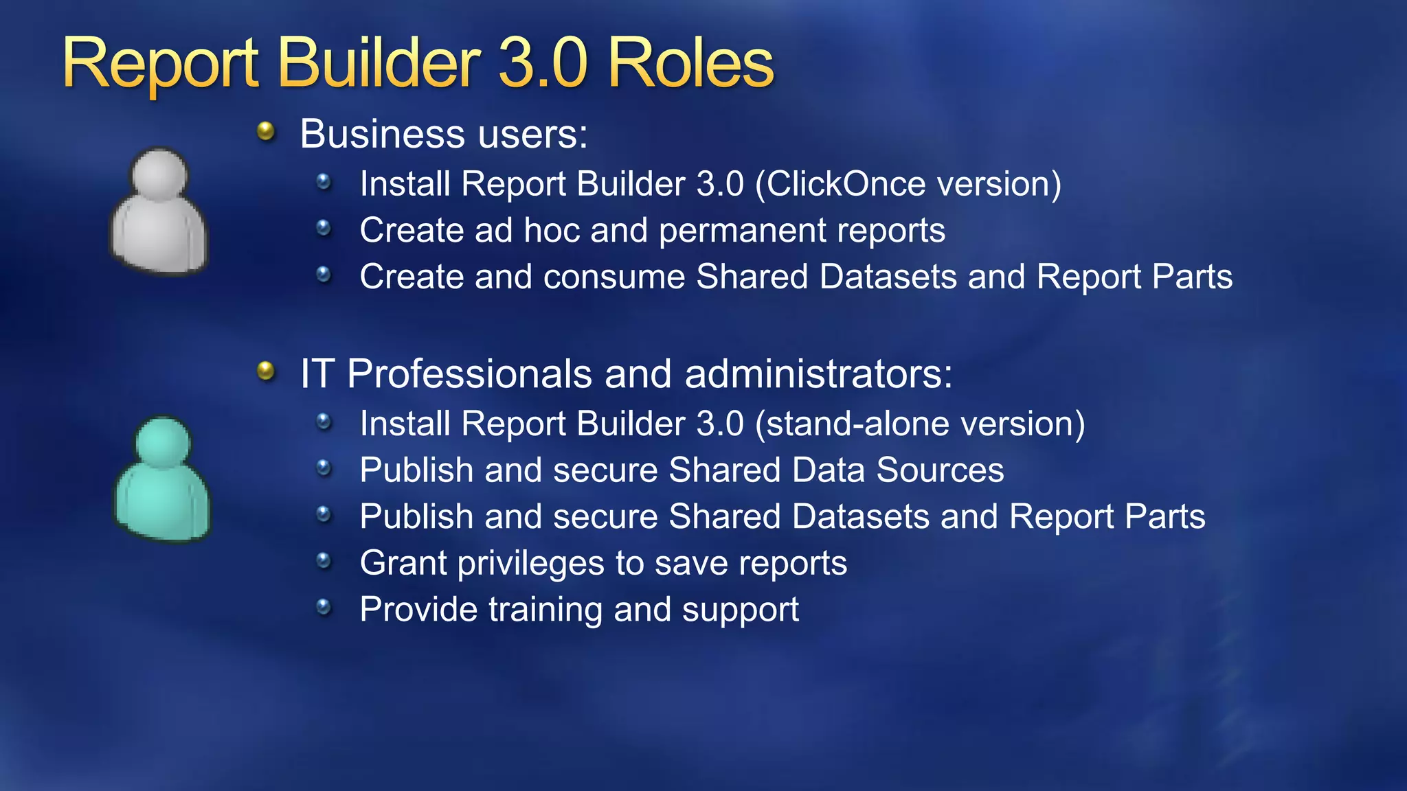 Self service BI with sql server 2008 R2 and microsoft power pivot short | PPT