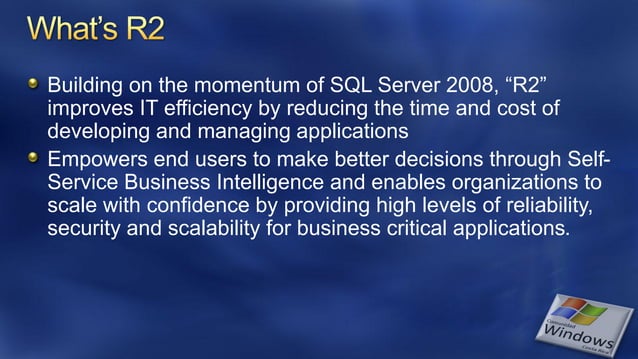 Self service BI with sql server 2008 R2 and microsoft power pivot short | PPT