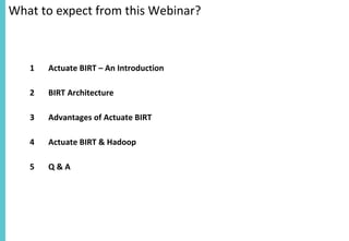 Self service reporting on Hadoop using Actuate BIRT | ODP