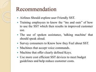 Self-Service Technology (SST) in Airports | PPTX