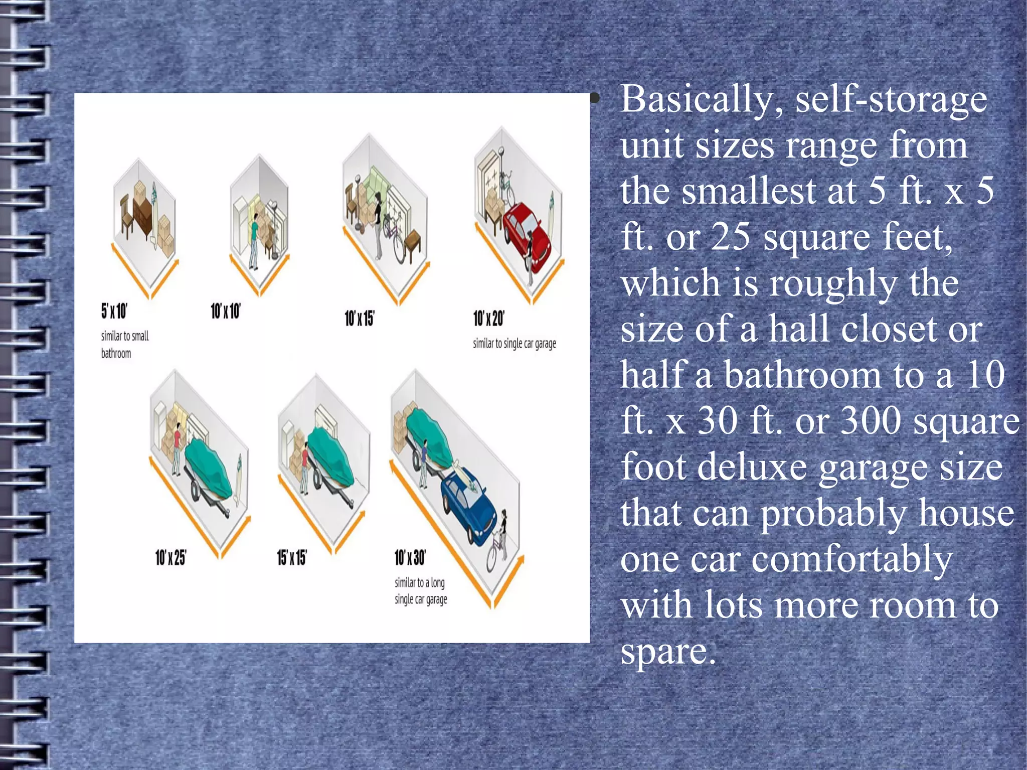 Self storage unit sizes | PPT