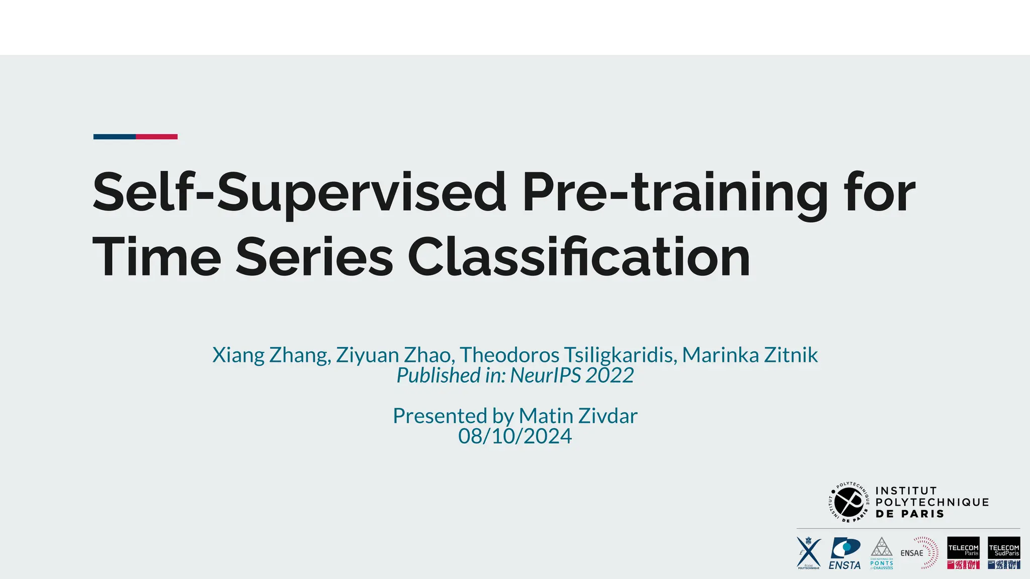 Self-Supervised Pre-training for Time Series Classification.pdf