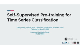 Self-Supervised Pre-training for Time Series Classification.pdf