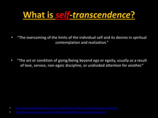 Self trandendence | PPTX
