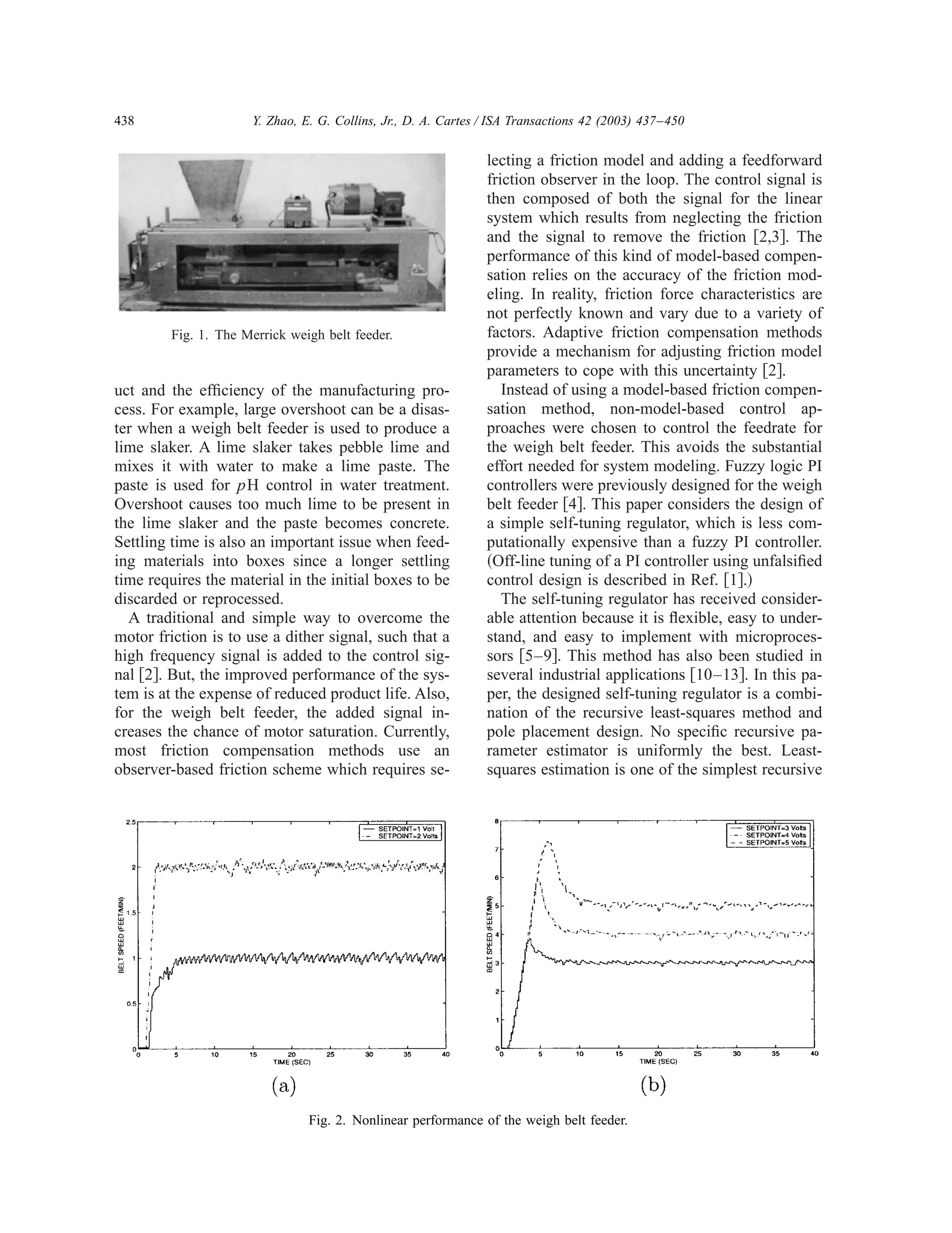 Self tuning adaptive control for an industrial weigh belt feeder | PDF
