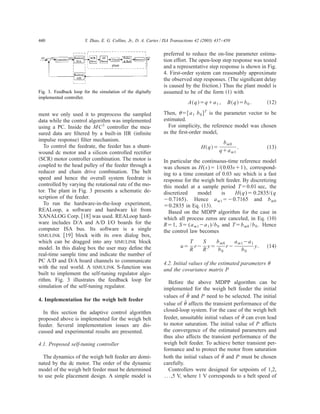 Self tuning adaptive control for an industrial weigh belt feeder | PDF
