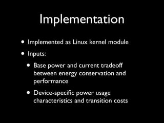 Self-Tuning Wireless Network Power Management | PPT