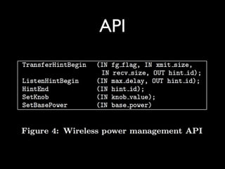 Self-Tuning Wireless Network Power Management | PPT