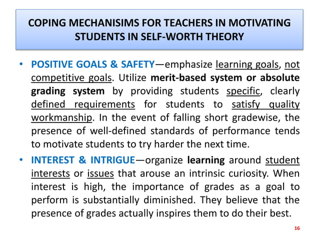 Self-Worth Theory | PPTX | Educational Assessment | Education