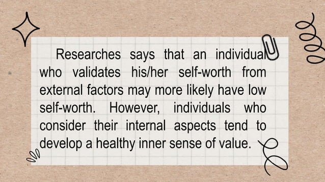 Homeroom Guidance Subject for Grade 11. Lesson: Self-Worth vs. Self ...