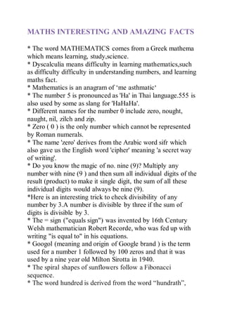 math is fun | DOCX