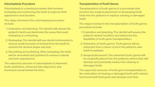 odontoplasty and transplantation of tooth germs | PPT