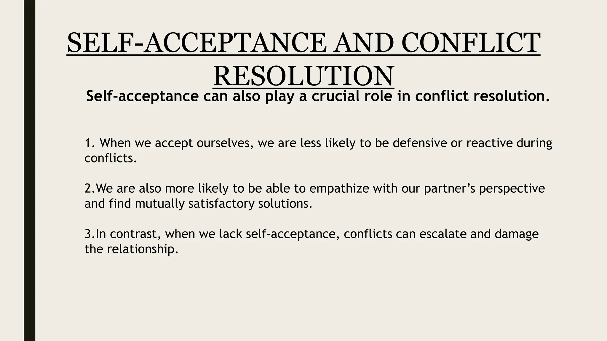 self acceptance and it's role in relationship | PPTX