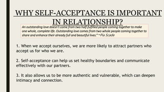 self acceptance and it's role in relationship | PPTX