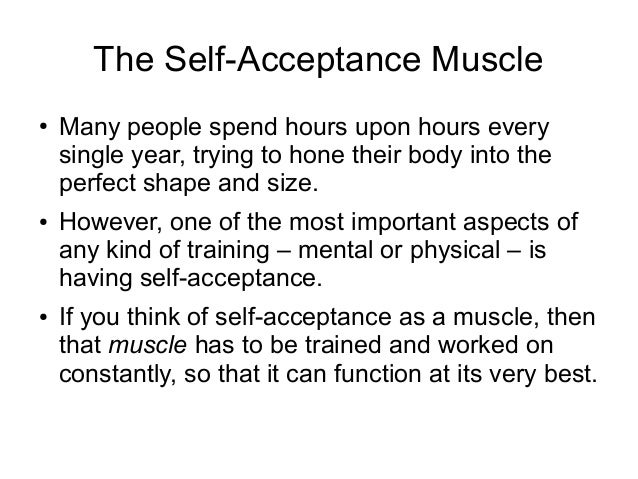 Self Acceptance Exercises