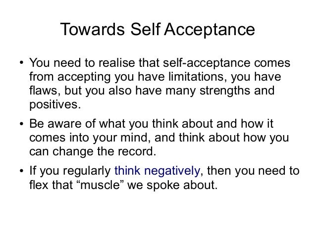 Self Acceptance Exercises