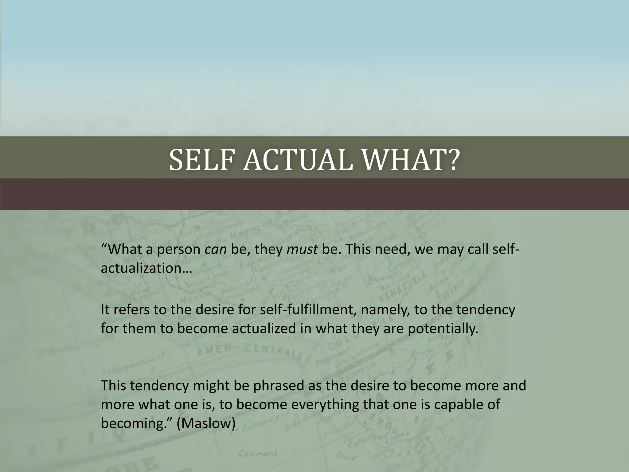 Self actualization | PPTX