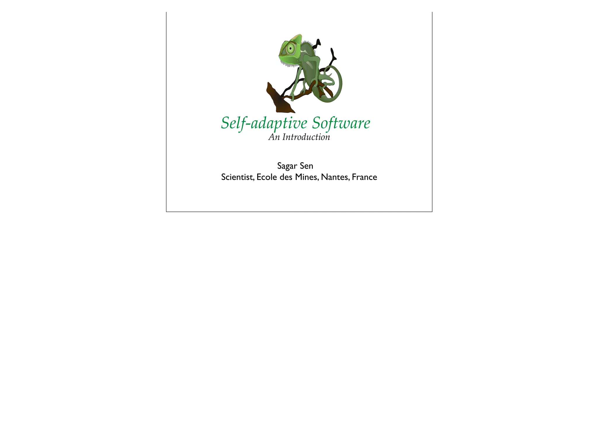 Self-adaptive Systems : An Introduction | PPT