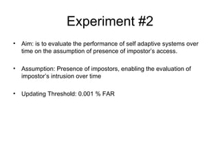 Self adaptive biometric systems | PPT