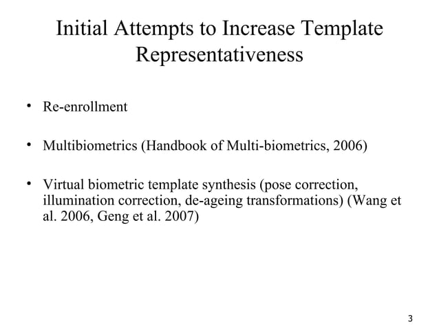 Self adaptive biometric systems | PPT