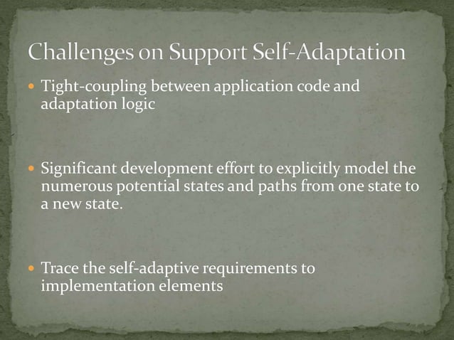 Self Adaptive Systems Ppt 9540