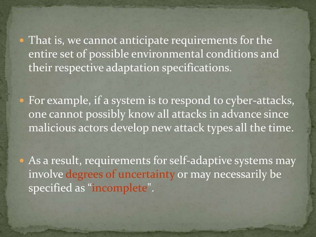 Self Adaptive Systems | PPTX | Computing | Technology & Computing