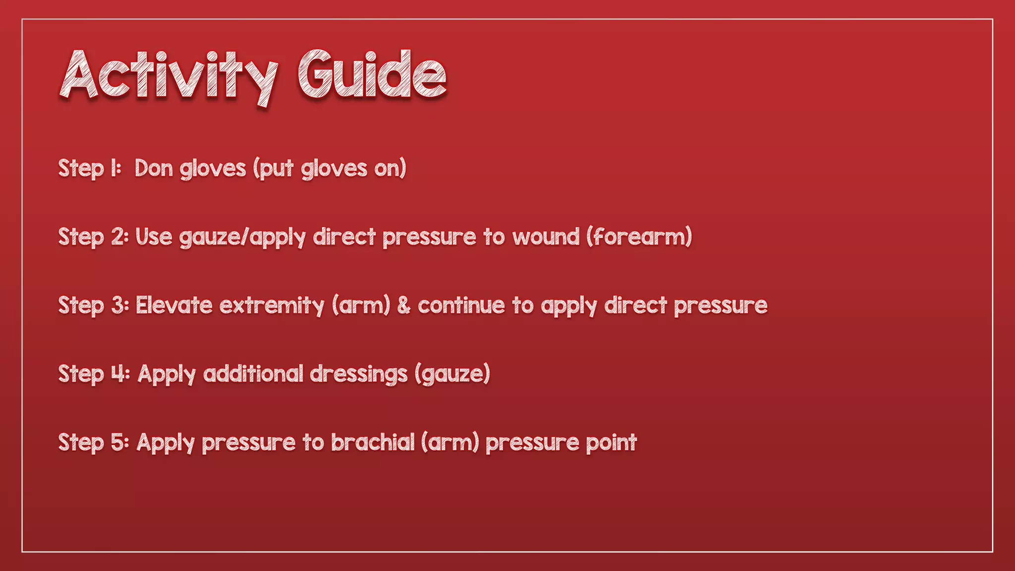 Self aid activity | PPTX