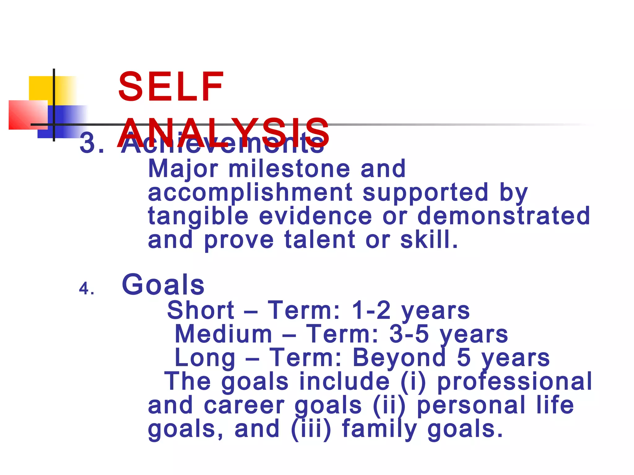 Self analysis | PPT